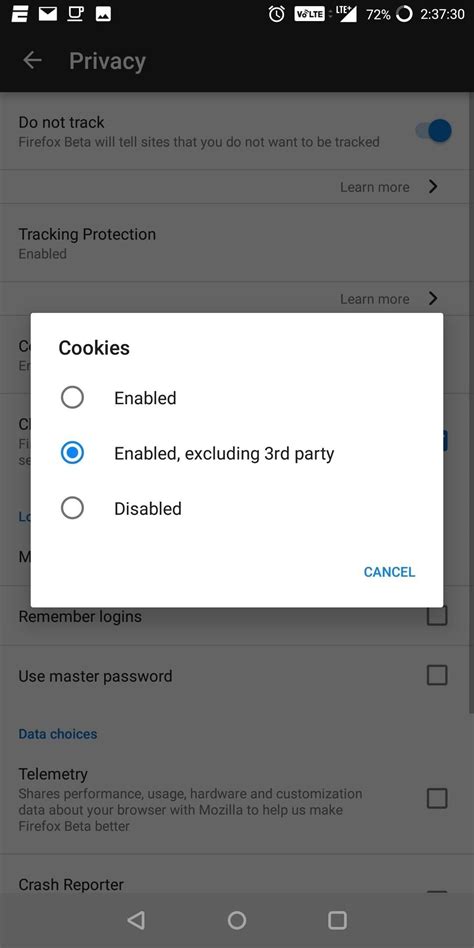 Settings To Change In Firefox Mobile To Improve Privacy Security Android Gadget Hacks