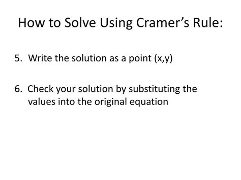 PPT Determinants And Cramers Rule PowerPoint Presentation Free Download ID