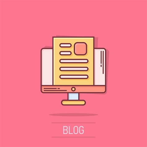 Premium Vector Blogging Icon In Comic Style Social Media