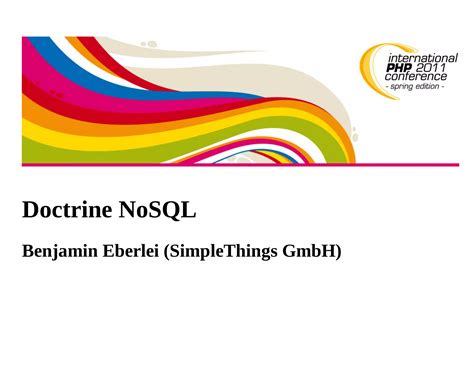 Doctrine And Nosql Ppt