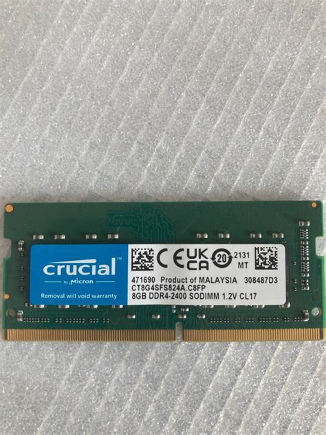 Crucial DDR4 2400 8GB SODIMM Laptop Computers Tech Parts Accessories Computer Parts On