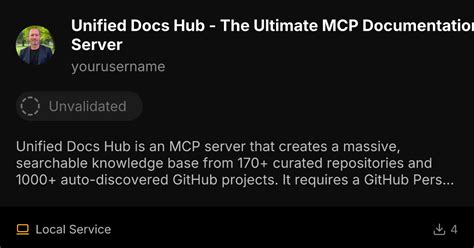 Unified Docs Hub The Ultimate Mcp · Lobehub