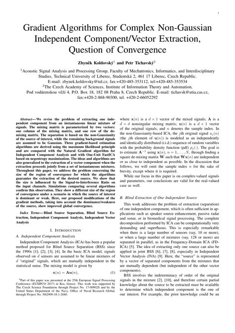 pdf gradient algorithms for complex non gaussian independent