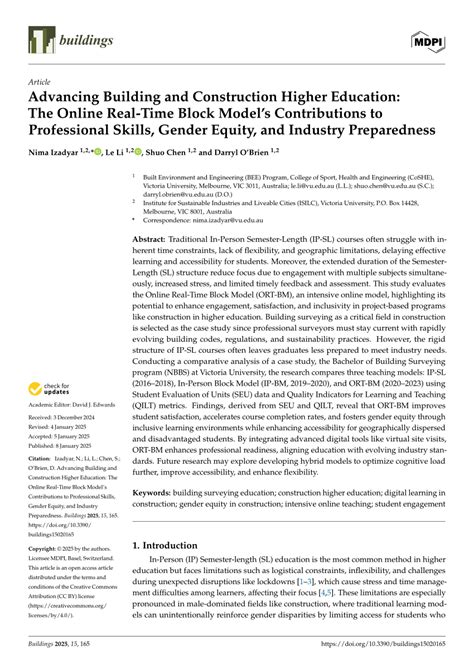 pdf advancing building and construction higher education the online