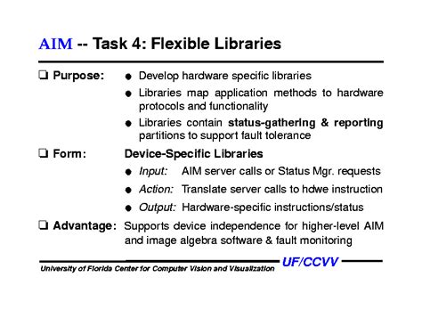 UF CCVV AIM Project DARPA ITO ACS Program