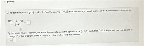 Solved 1 ﻿point Consider The Function F X 4 4x2 ﻿on The