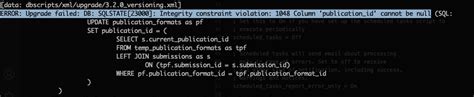 publication id cannot be nulled open monograph press pkp community
