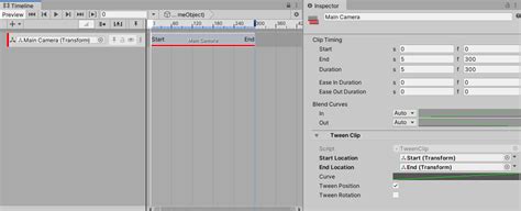 Transform Tween Track Sample Timeline