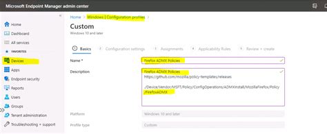 Manage Firefox Admx Policies Using Intune Admx Injection Process On