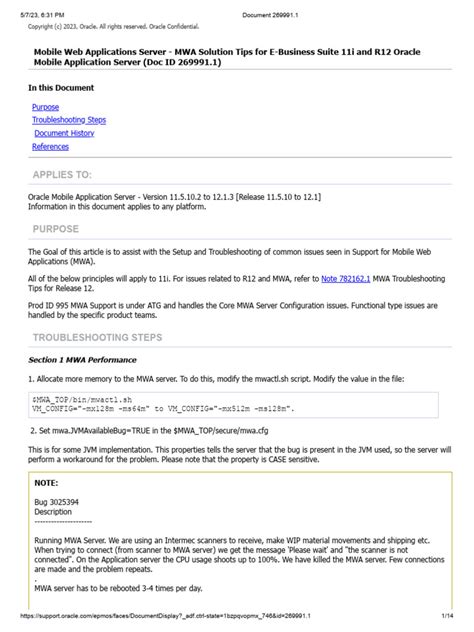 Mobile Web Applications Server Mwa Solution Tips For E Business Suite