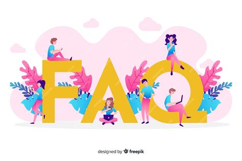 free vector flat faq concep pink background