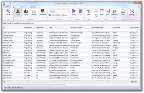 Ad Bulk Export Version 4 Dovestones Software