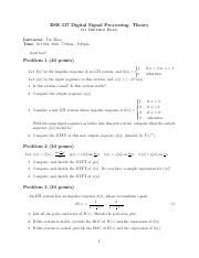 Midterm Exam Ese Pdf Ese Digital Signal Processing Theory St Midterm Exam