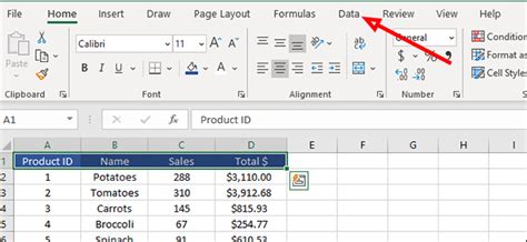 How To Make Sortable Headings In Excel