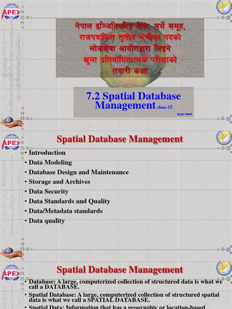 72 Spatial Database Management Class15 Download Free Pdf
