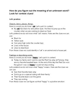 Introduction To Using Context Clues By Leila S Language Lab TPT