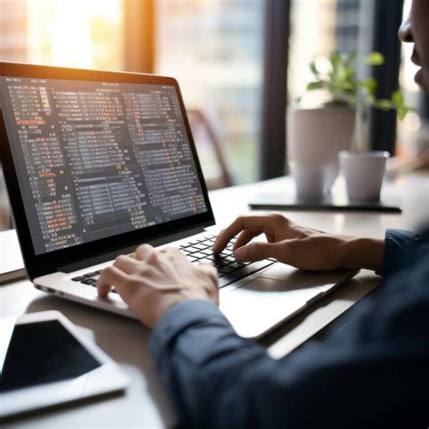 Premium Photo Professional Development Programmer Typing On A Laptop Computer Keyboard