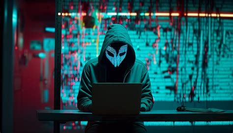 premium photo anonymous modernized hacker concept of hacking