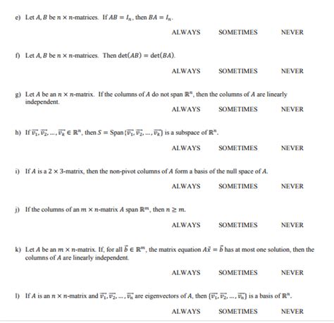 Solved A If A Linear System Has Free Variables Its Chegg Com