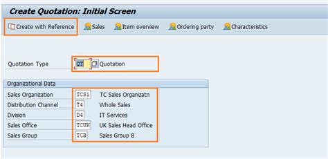SAP SD Create Quotation