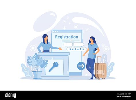 People Signing Up Or Login To Online Account With User Interface