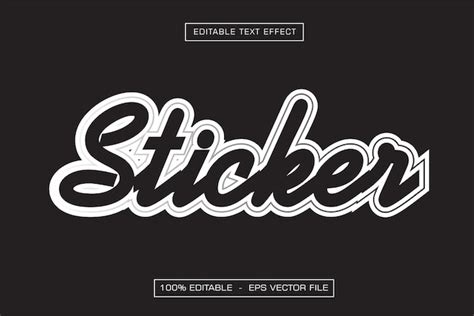 Premium Vector Sticker Text Effects Editable