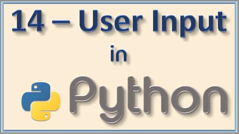Getting User Input In Python Program YouTube
