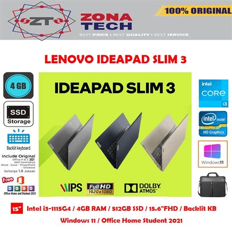 Jual Lenovo Ideapad Slim I G Gb Gb Ssd Backlit Fhd Win Ohs