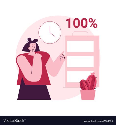 Battery Runtime Abstract Concept Royalty Free Vector Image