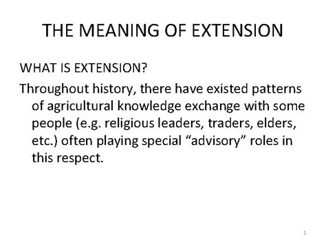 The Meaning Of Extension What Is Extension Throughout