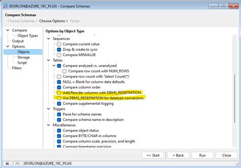 Schema Compare Combine Source And Target In Sync Script Toad For Oracle And Devops Toolkit