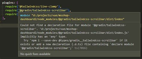 Missing Declaration Files · Issue 6 · Gradintstailwindcss Scrollbar · Github