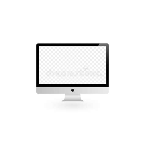 Display Monitor Computer Vector Mockup Stock Vector Illustration Isolated On White Background