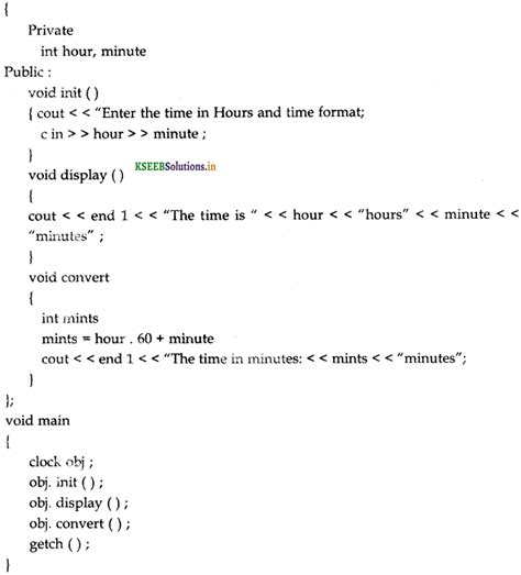 2nd Puc Computer Science Question Bank Chapter 7 Classes And Objects