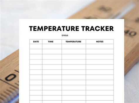 Temperature Tracker Template Temperature Chart Printable Template