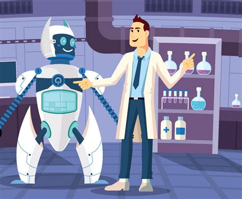 Scientist Developing Robot Technology