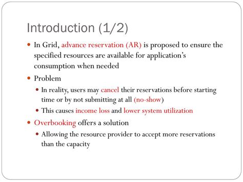 Ppt Managing Cancellations And No Shows Of Reservations With Overbooking To Increase Resource
