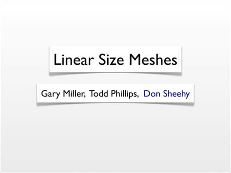Linear Size Meshes Pdf