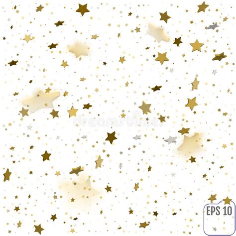 Golden Stars Are Falling Down Stock Vector Illustration Of Glittering Abstract