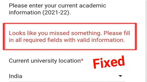 Look Like You Missed Something Please Fill In All Required Fields With
