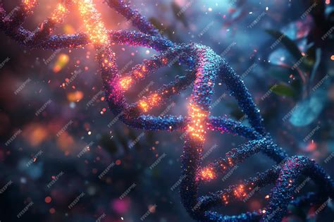 Dynamic 3d Microscopic View Of Dna Sequences Unraveling With Emphasis On Vibrant Detailing