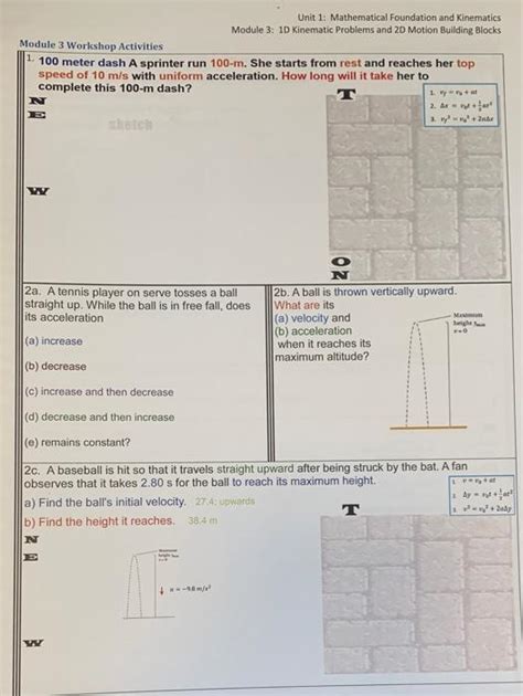 solved unit 1 mathematical foundation and kinematics module