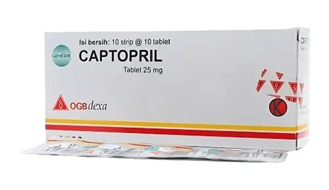 Captopril 25 10 Tablet Generik Manfaat Harga Efek Samping Dosis