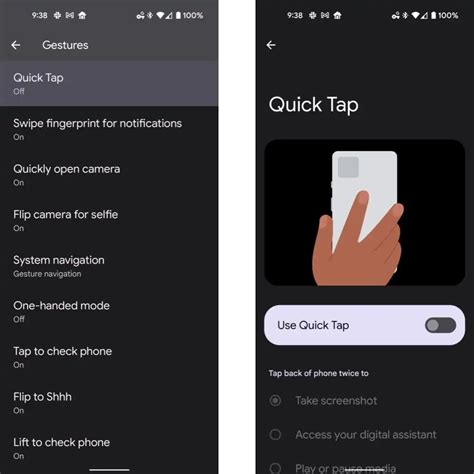 How To Customize Back Panel Quick Tap Gestures In Android