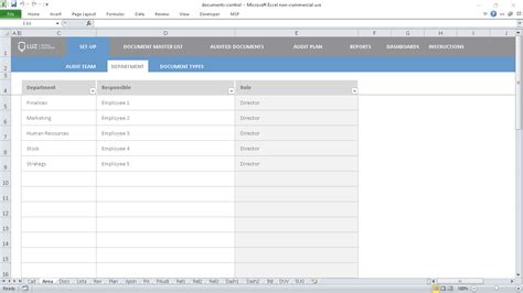Document Control System Excel Spreadsheet Template Luz Templates