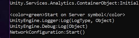 How To Colorize The Logs Of A Dedicated Server Unity Engine Unity