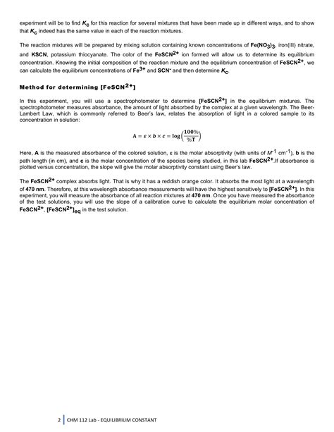 OBJECTIVES To Use A Spectrophotometer To Determine Chegg