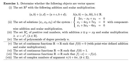Solved Exercise Determine Whether The Following Objects Chegg