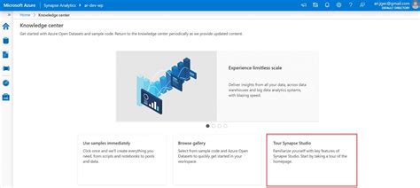 Exploring Knowledge Center In Azure Synapse Analytics Sqlservercentral
