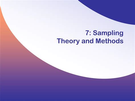 PPT Sampling Theory And Methods PowerPoint Presentation Free Download ID